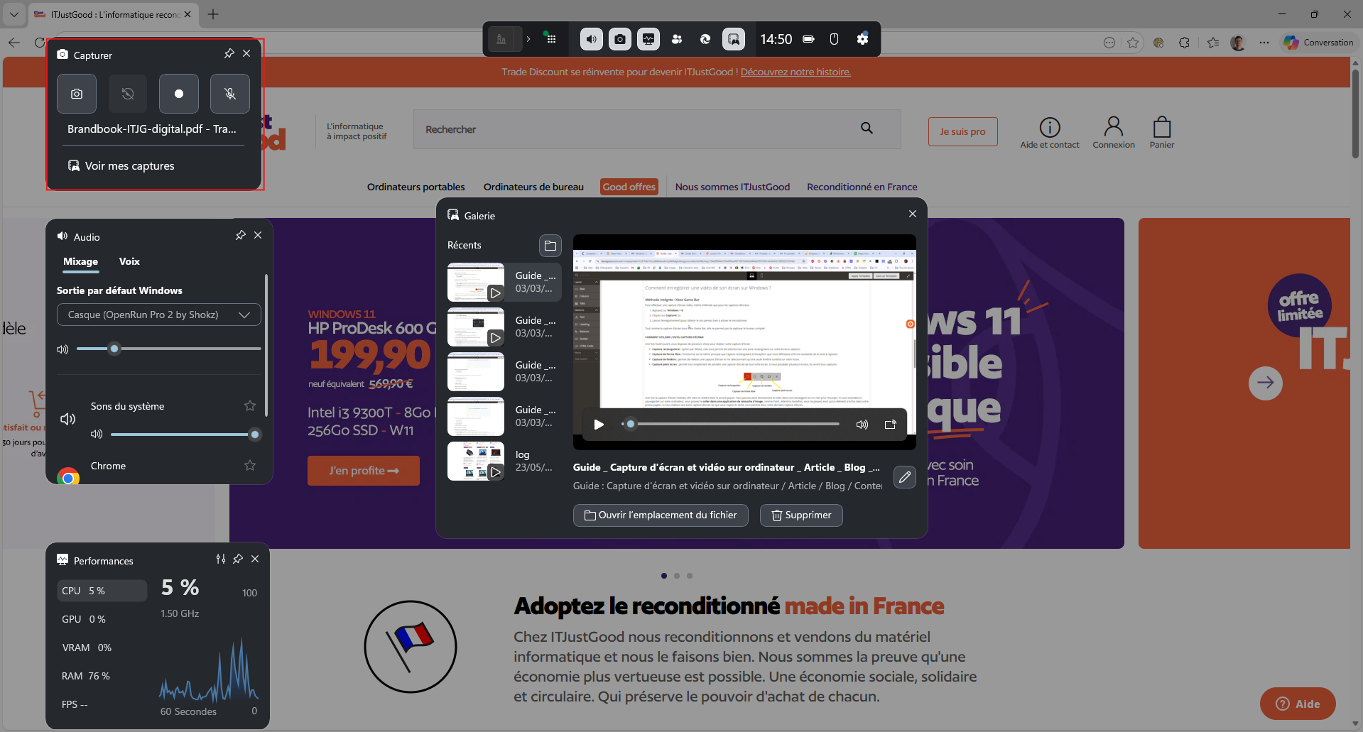 Capture d'écran et vidéo notre guide complet - ITJustGood